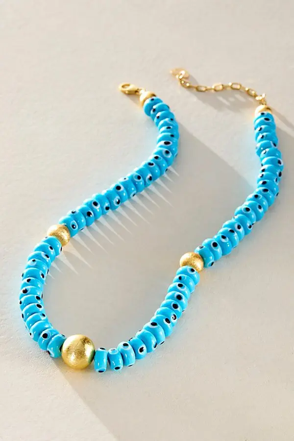 BRACHA Kaia Necklace - Blue Beads