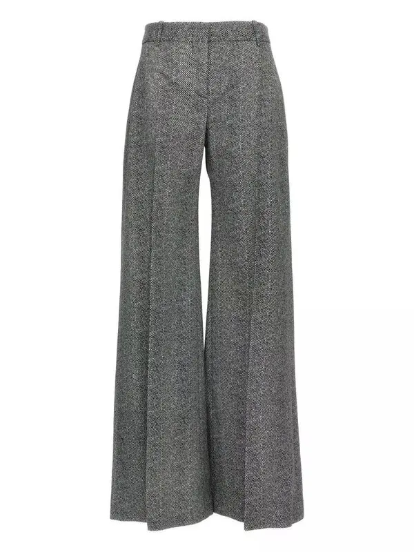Ermanno Scervino Herringbone Flared Trousers - Grey