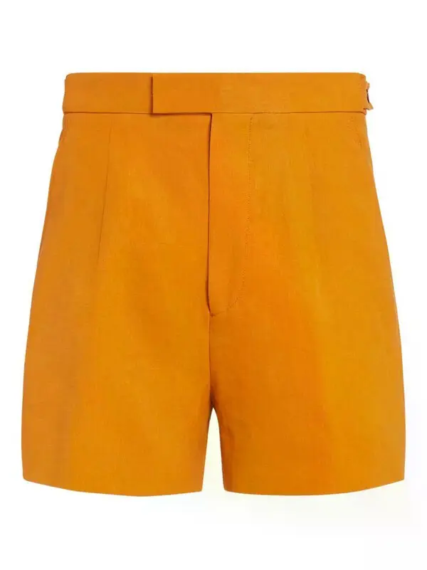 Zegna Pleated Linen Shorts