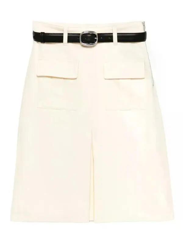 SELF-PORTRAIT Denim Midi Skirt