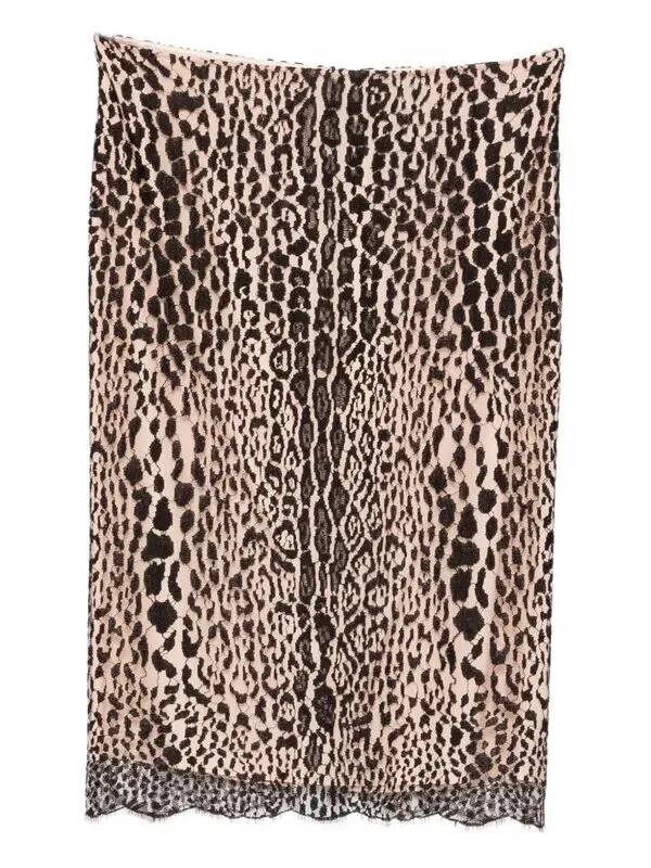 TOM FORD Leopard-print Lace Skirt