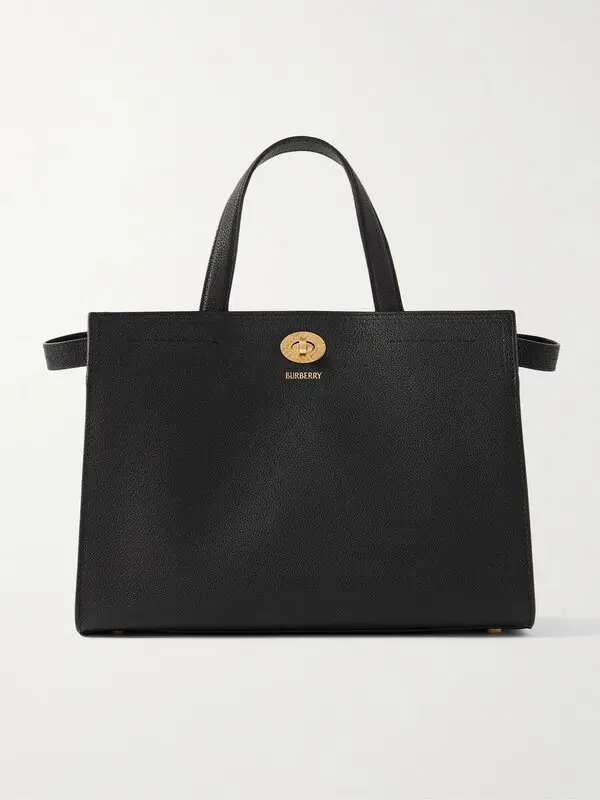 Burberry Textured-leather Tote - Black