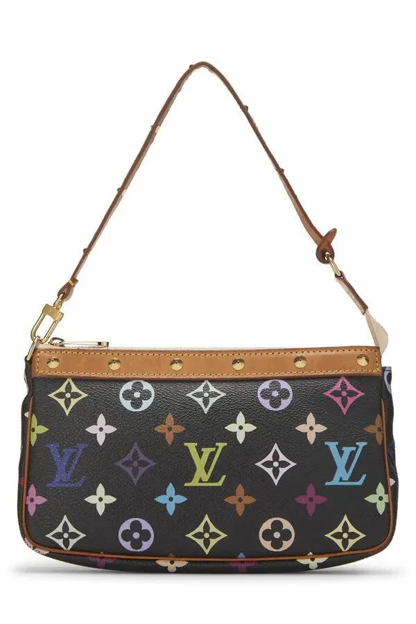 LOUIS VUITTON Takashi Murakami Monogram Multicolore Pochette Accessoires - Black