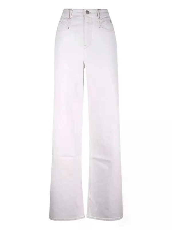 MARANT ETOILE Contrast-stitching High-waist Jeans - White