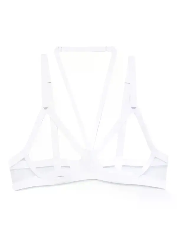 MAISON CLOSE Pure Tentation Harness Bra - White