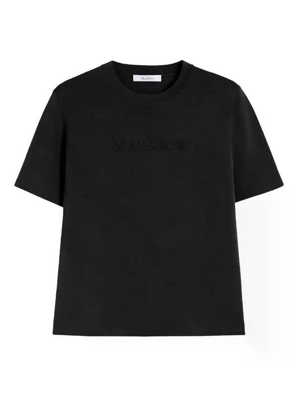 Max Mara Embossed Logo T-shirt - Black