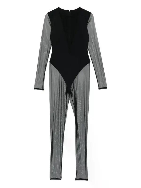 MAISON CLOSE Pure Tentation V-neck Mesh Catsuit