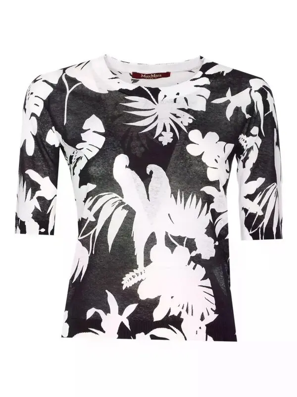 Max Mara Printed Crew-neck Top
