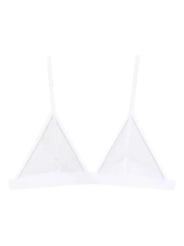 MAISON CLOSE Pure Tentation Triangle Mesh Bra - White