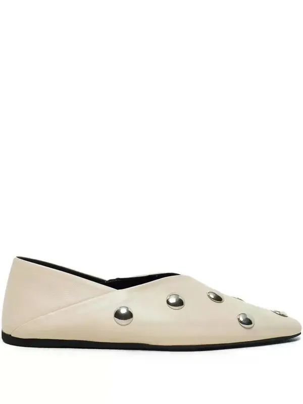 Closed Studded Ballerina Flats