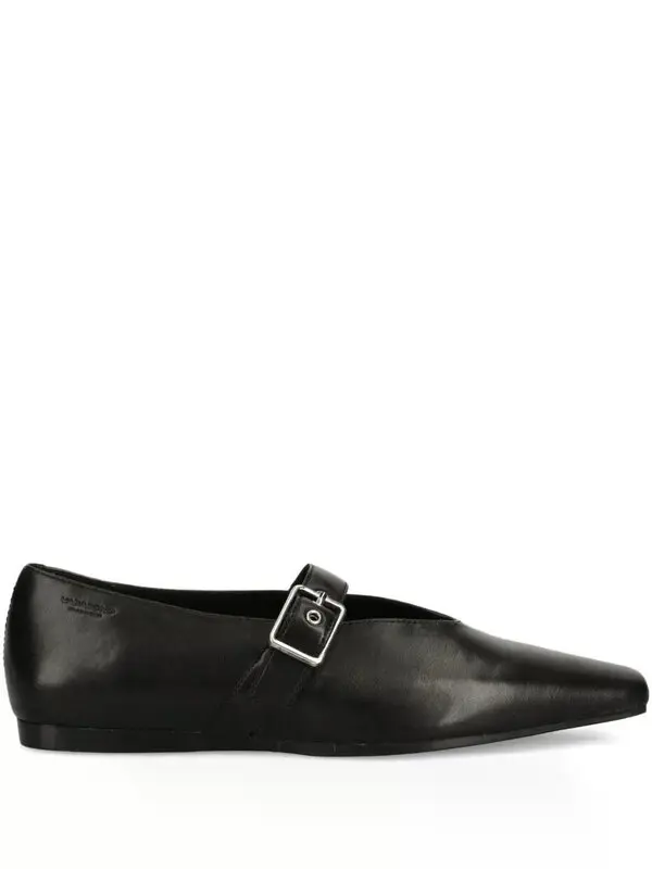 VAGABOND SHOEMAKERS Wioletta Buckle-strap Pointed Ballet Flats - Black