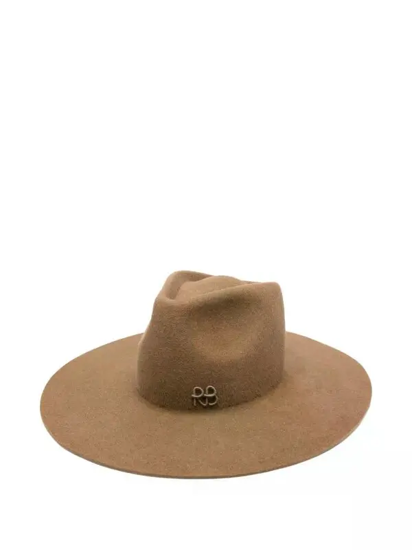 Ruslan Baginskiy Felt Wide-brim Fedora Hat - Brown