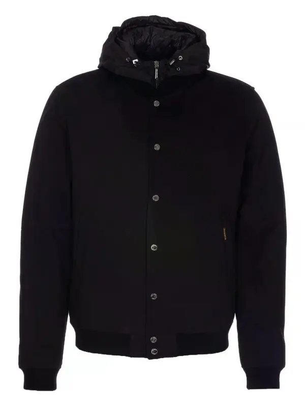 MOORER Padded Jacket With Removable Hood - Black