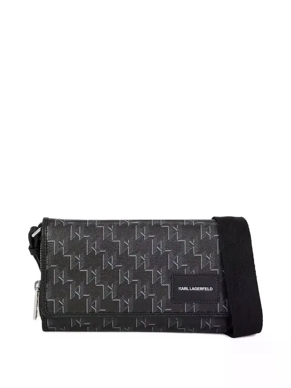 Karl Lagerfeld Monogram Zip-around Crossbody Bag