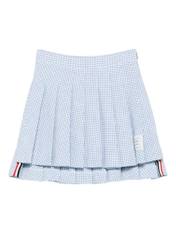 Thom Browne Pleated Checked Mini Skirt