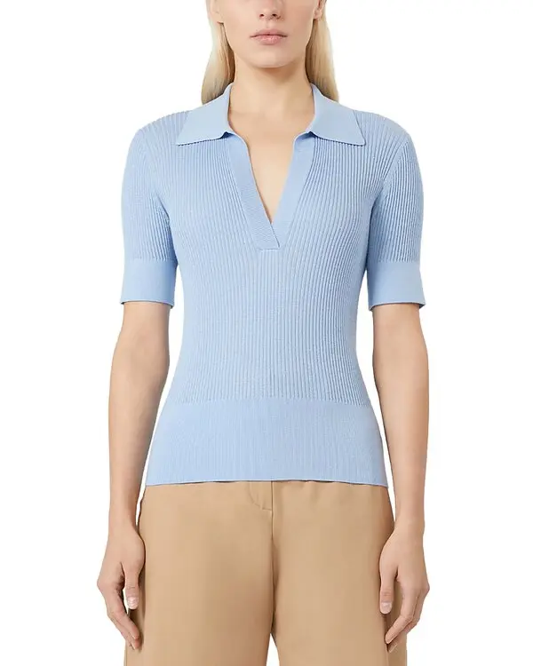 MAX MARA STUDIO Uberta Embellished Polo Top