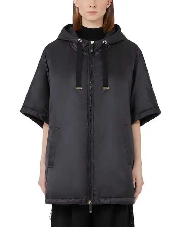 Max Mara The Cube Cape Wrap Poncho - Black