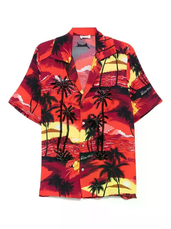 P.a.r.o.s.h Printed Shirt - Red