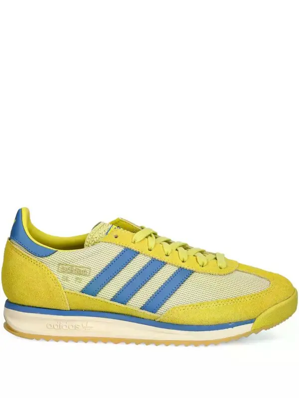 Adidas Sl 72 Three-stripe Suede Sneakers - Yellow