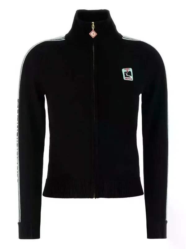 Casablanca Stripe-detail Zip-up Cardigan