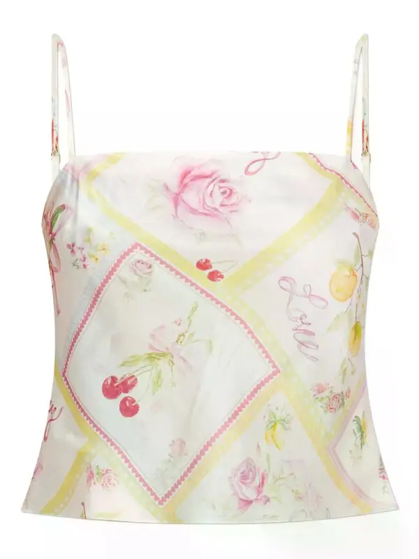 LoveShackFancy Cami Floral-print Top