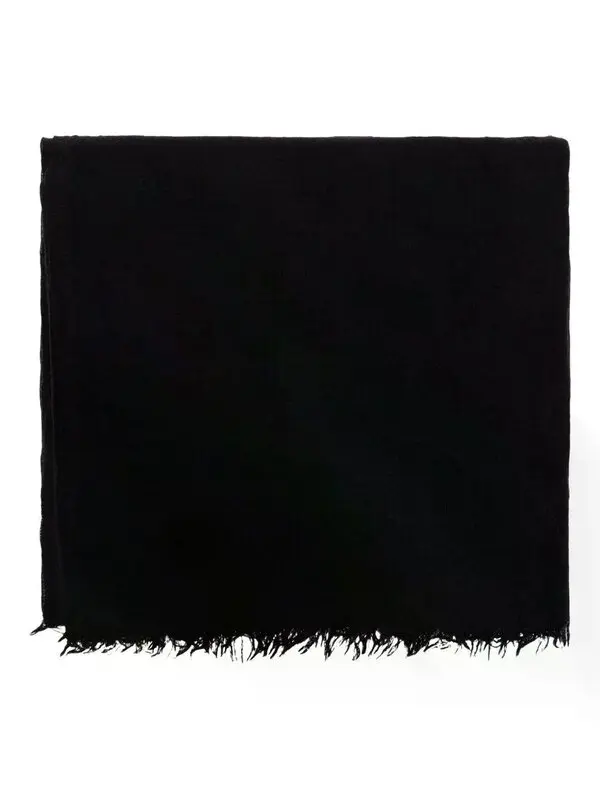 Rick Owens Frayed Scarf - Black