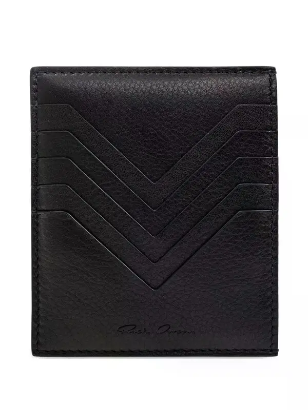 Rick Owens Chevron-detail Leather Cardholder