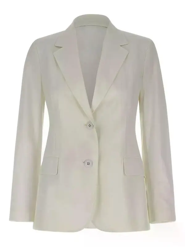 Max Mara Notched-lapels Button Blazer - White