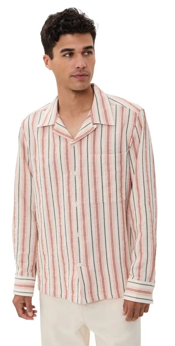 Nn07 Julio Striped Relaxed Shirt