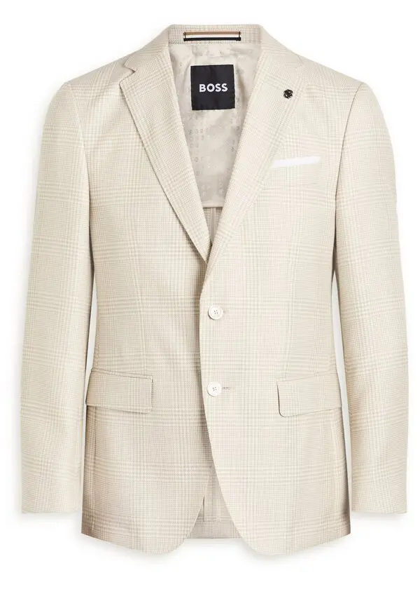 Hugo Boss Hutson Hounds Tooth Wool-blend Blazer