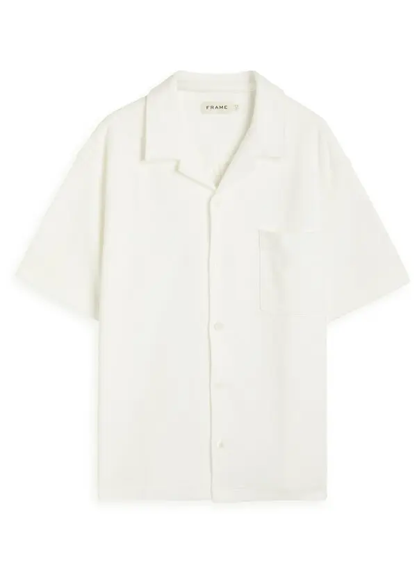 FRAME Textured Cotton Shirt - White