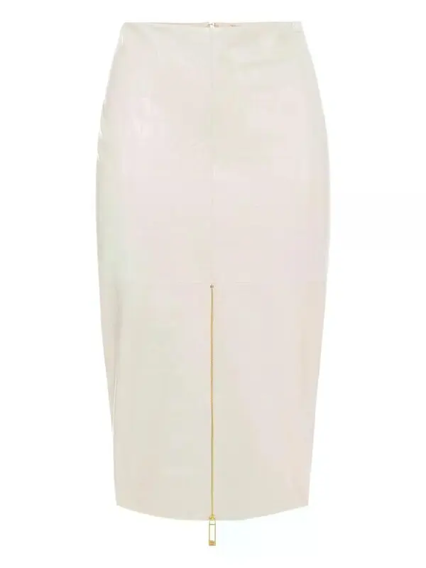 Elisabetta Franchi Crocodile-print Zip-front Skirt