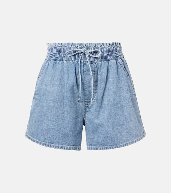 Veronica Beard Wilder High-rise Denim Shorts - Blue
