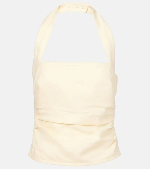 Sir The Label Jerry Ruched Linen Top