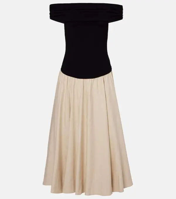 Simkhai Adaline Linen-blend Midi Dress - Black