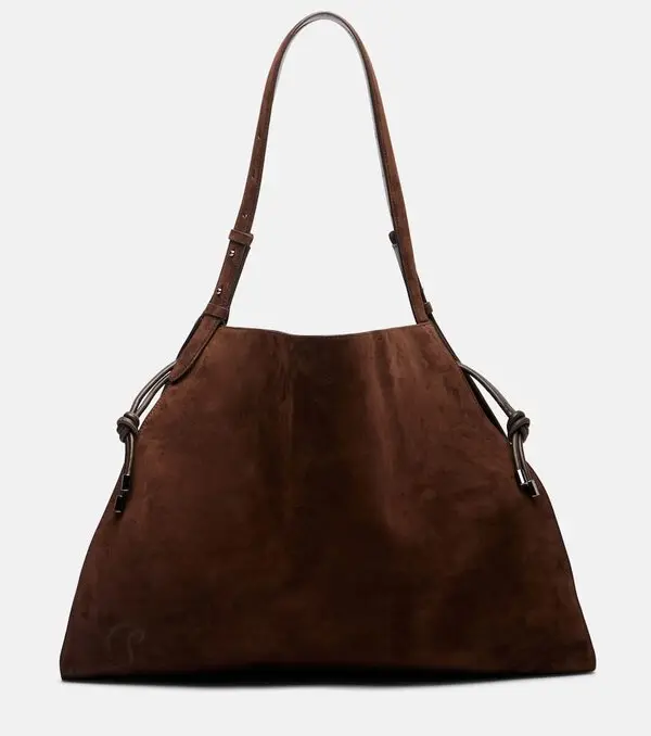 CHRISTIAN LOUBOUTIN Baggy Suede Tote Bag - Brown