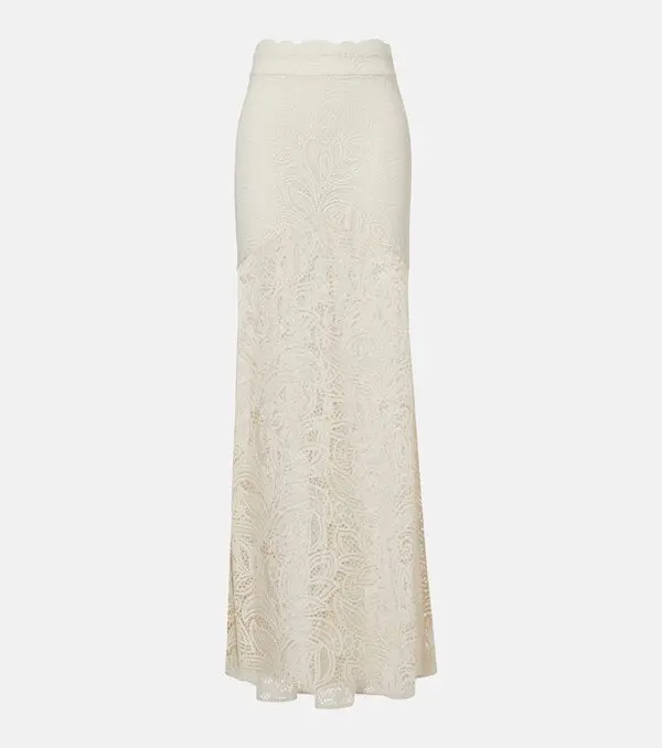 ALEXANDRA MIRO Juniper Semi-sheer Lace Maxi Skirt