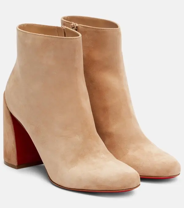 CHRISTIAN LOUBOUTIN Turela 85 Suede Ankle Boots - Blue
