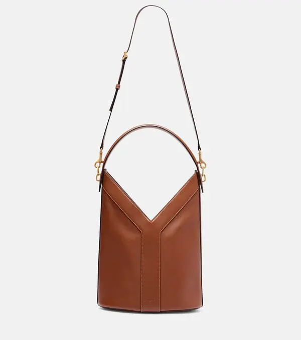 Saint Laurent Leather Bucket Bag - Brown