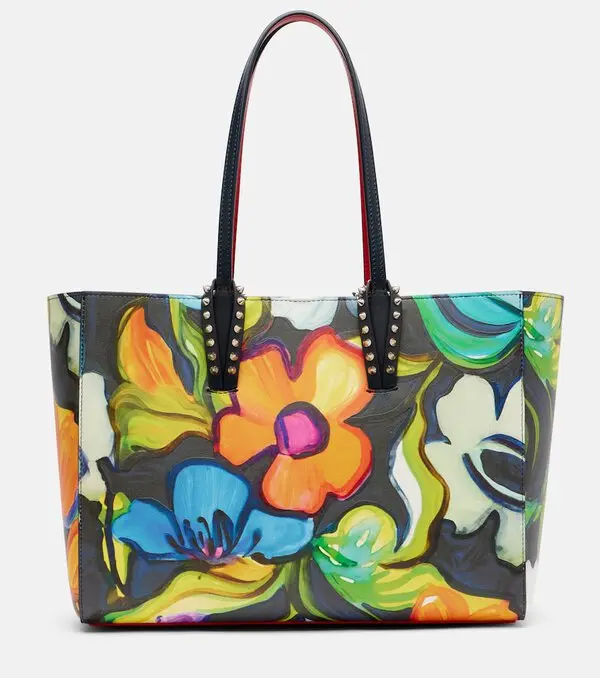 CHRISTIAN LOUBOUTIN Cabata Small Floral Leather Tote Bag - Multicoloured