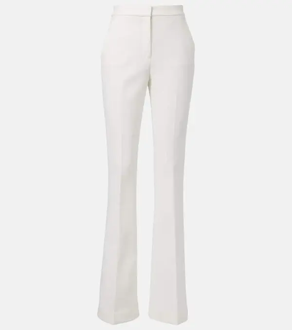 Rebecca Vallance Rory High-rise Crêpe Flared Pants