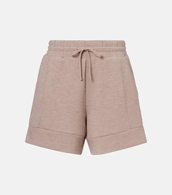 Varley Atrium High-rise Jersey Shorts - Beige