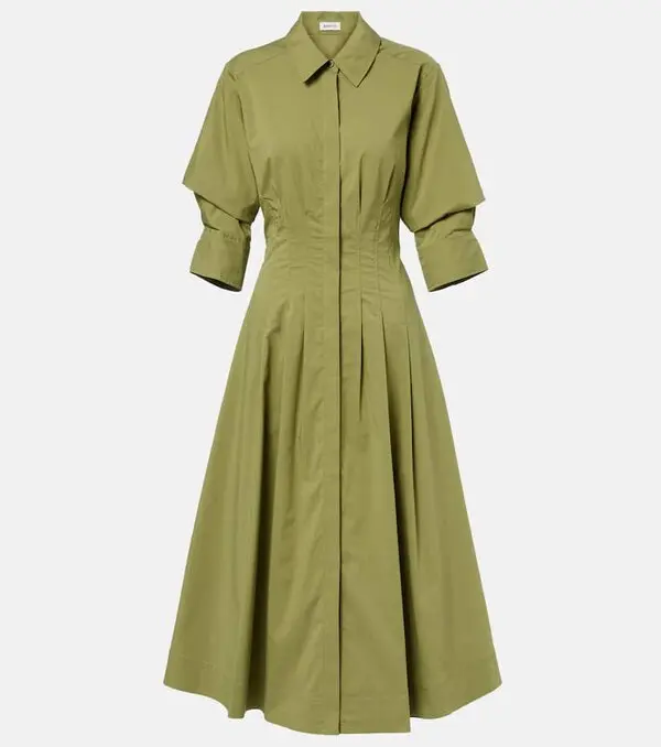Simkhai Jazz Cotton-blend Poplin Shirt Dress - Green