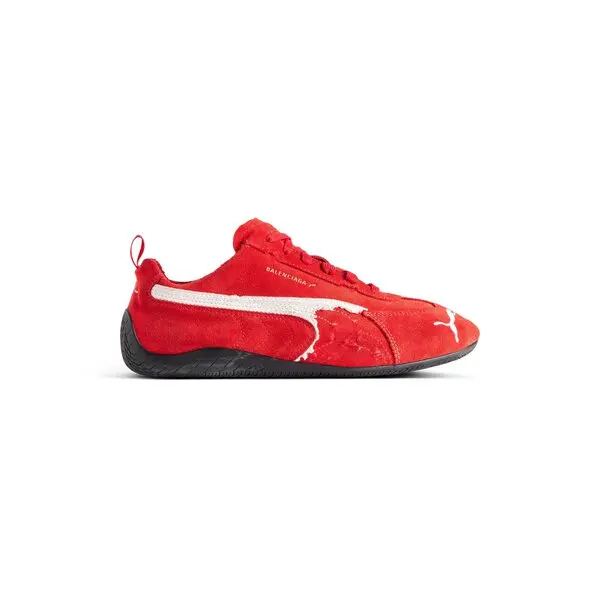 Balenciaga Speedcat Suede Sneakers - Red
