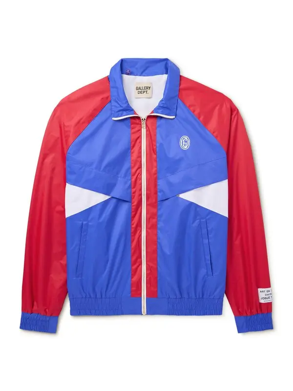 GALLERY DEPT. Jude Logo-print Colour-block Jacket - Blue