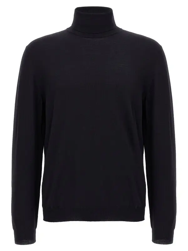 ZANONE Wool Turtleneck Sweater - Blue