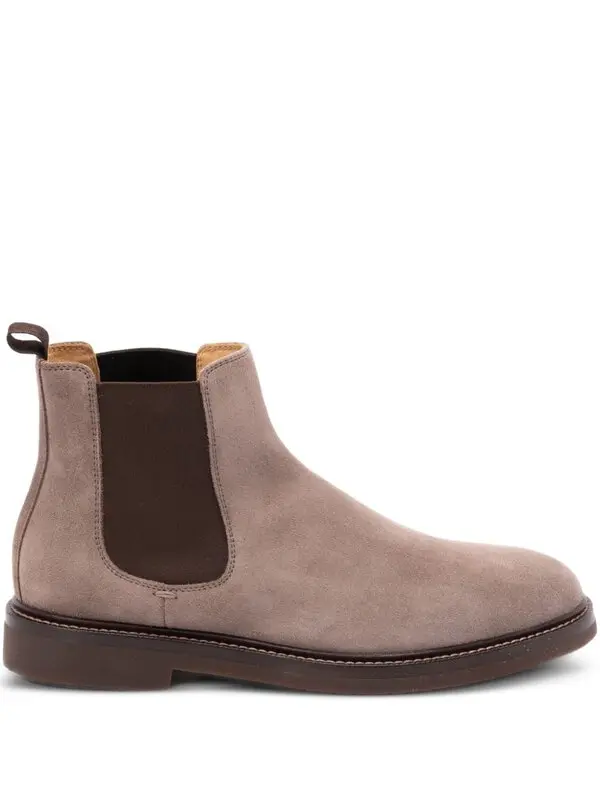 Brunello Cucinelli Leather Chelsea Boots - Marrone Chiaro