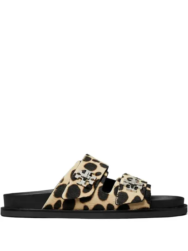 Tory Burch T Lock Sport Slide - Brown
