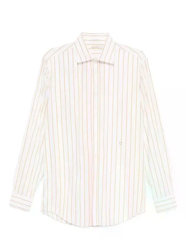 Massimo Alba Striped Cotton Shirt - White