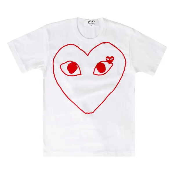 Play Comme Des Garcon T-shirt With Red Heart